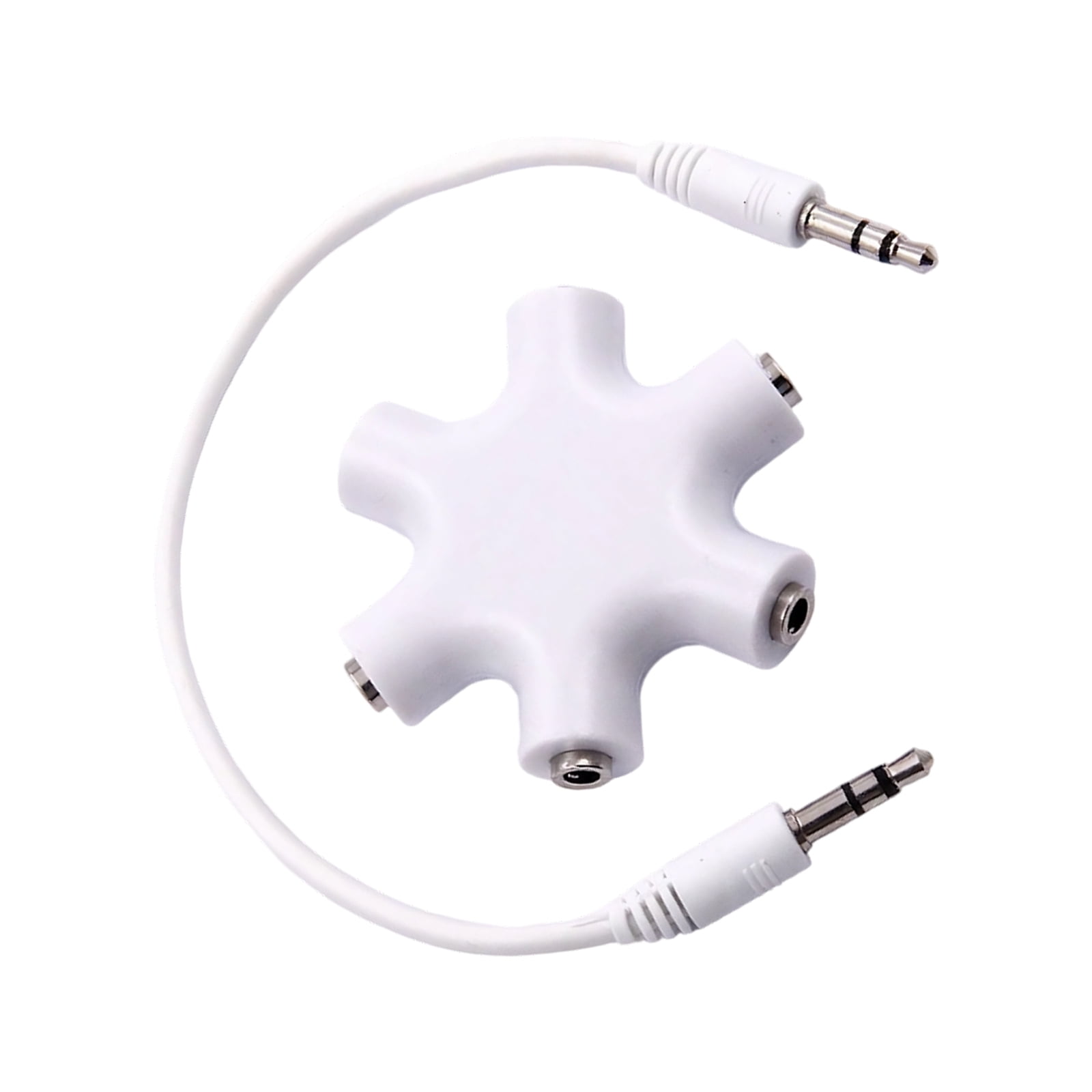 Portable 5 Output Music Splitter 3.5mm Male To 5 Female Adapters ...