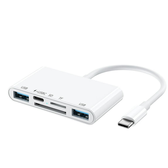 Portable 5 in 1 USB C Hubs Card Reader for Memory Card Access Device ...