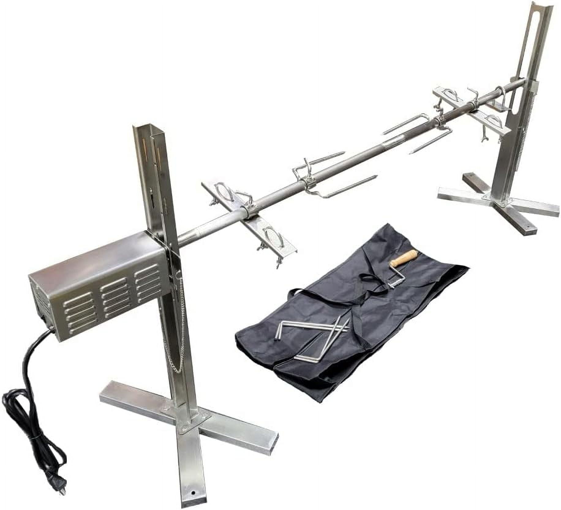 Portable 58" Rotisserie Grill Kit Large Rotisserie Spit Roaster Electric Rotisserie Heavy Duty ...