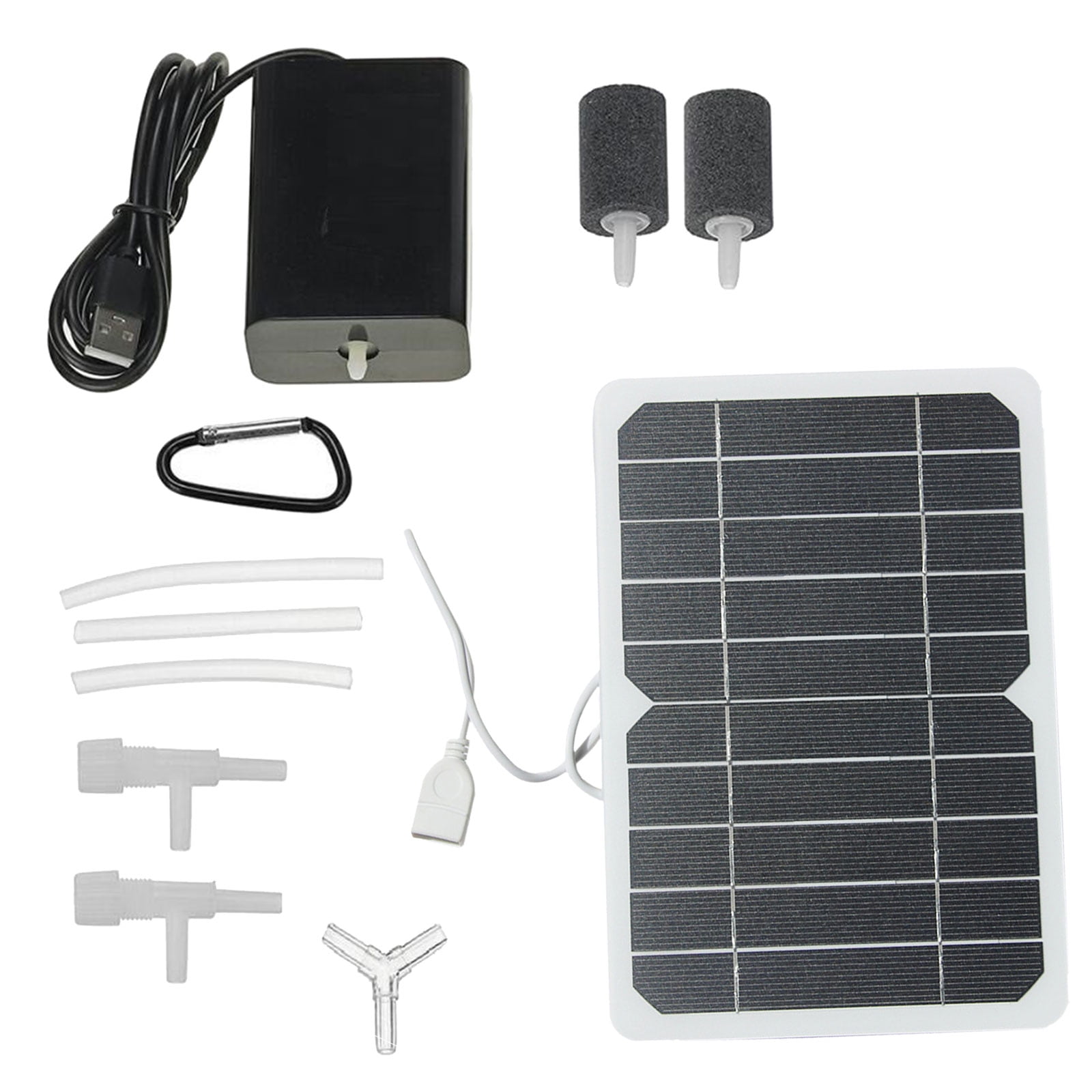 Portable 5W 5V Solar Panel with Bubble Stone Solar Power Oxygenator ...