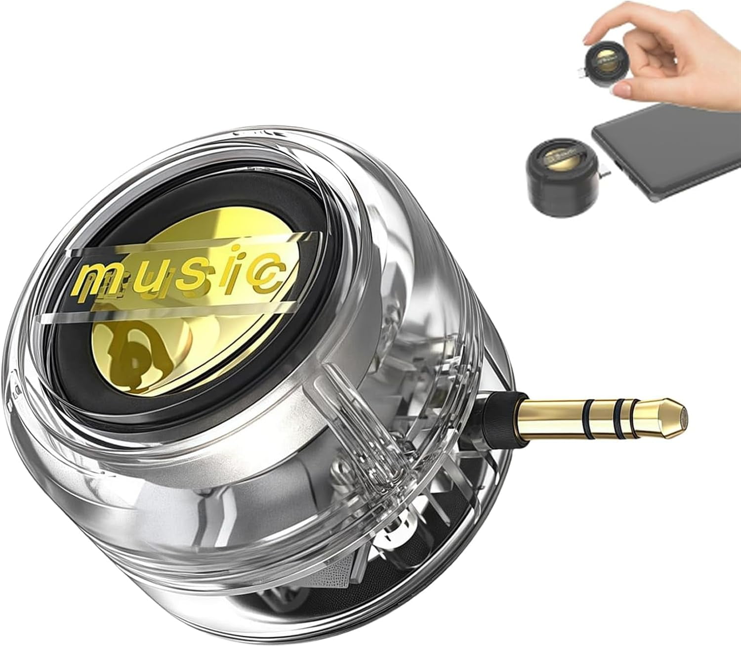 Portable 5X Speaker Amplifier–Plug & Play for Music/Calls, Mini ...