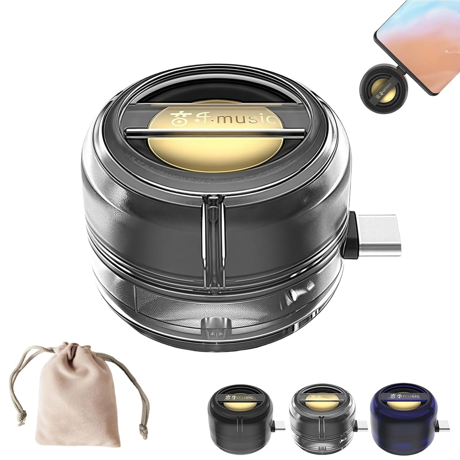 Portable 5X Speaker Amplifier–Plug & Play for Music/Calls, Plug and ...