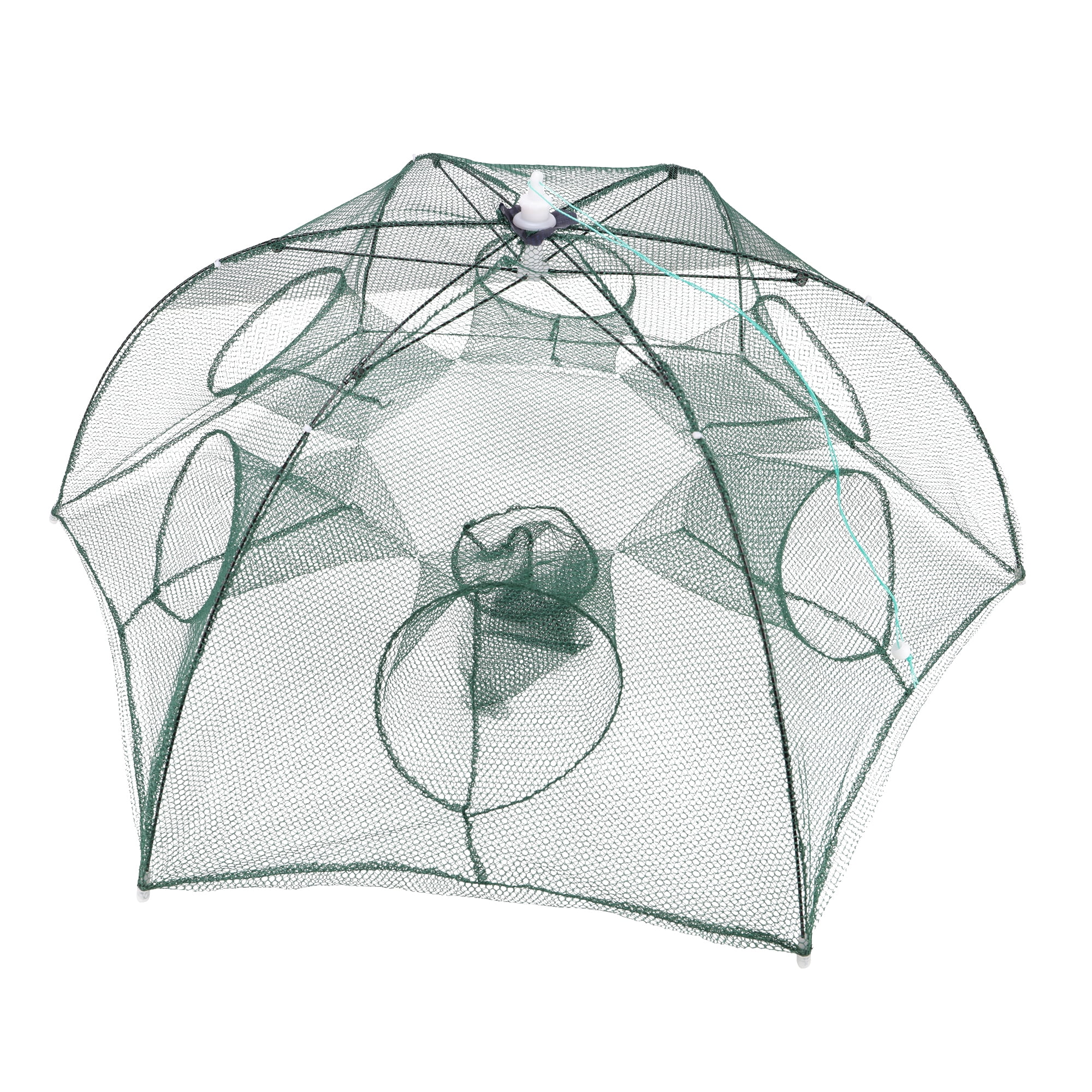 Portable 6 Holes Nylon Fishing Net Shrimp Cage Foldable Fish Cast Mesh ...