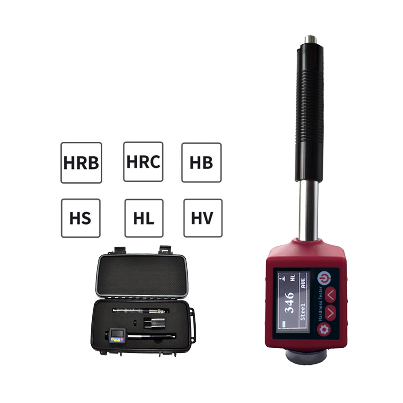 Portable 6-in-1 Metal Hardness Tester Detector Steel Cast Iron M-old ...