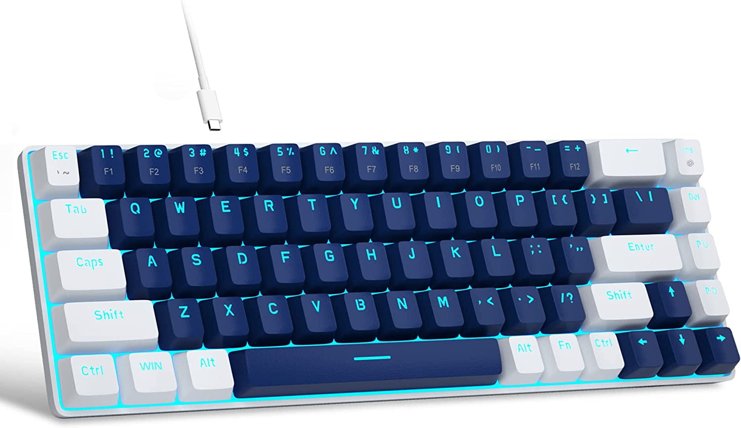 Portable 60% Mechanical Gaming Keyboard, MageGee MK-Box LED Backlit ...