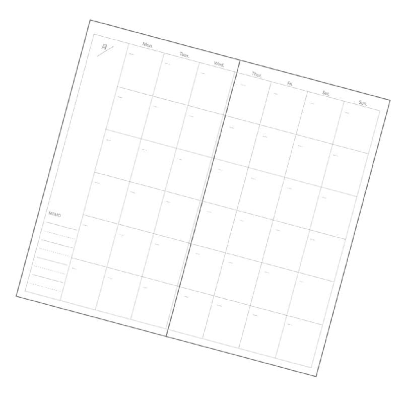 Portable 60 Sheet Monthly Planner Notebook, 4x7.4Inch Daily for Work ...