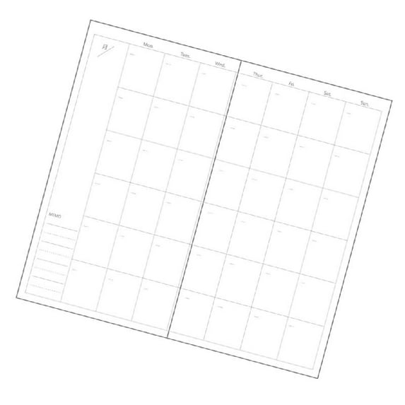 Portable 60 Sheet Monthly Planner Notebook, 4x7.4Inch Daily for Work ...