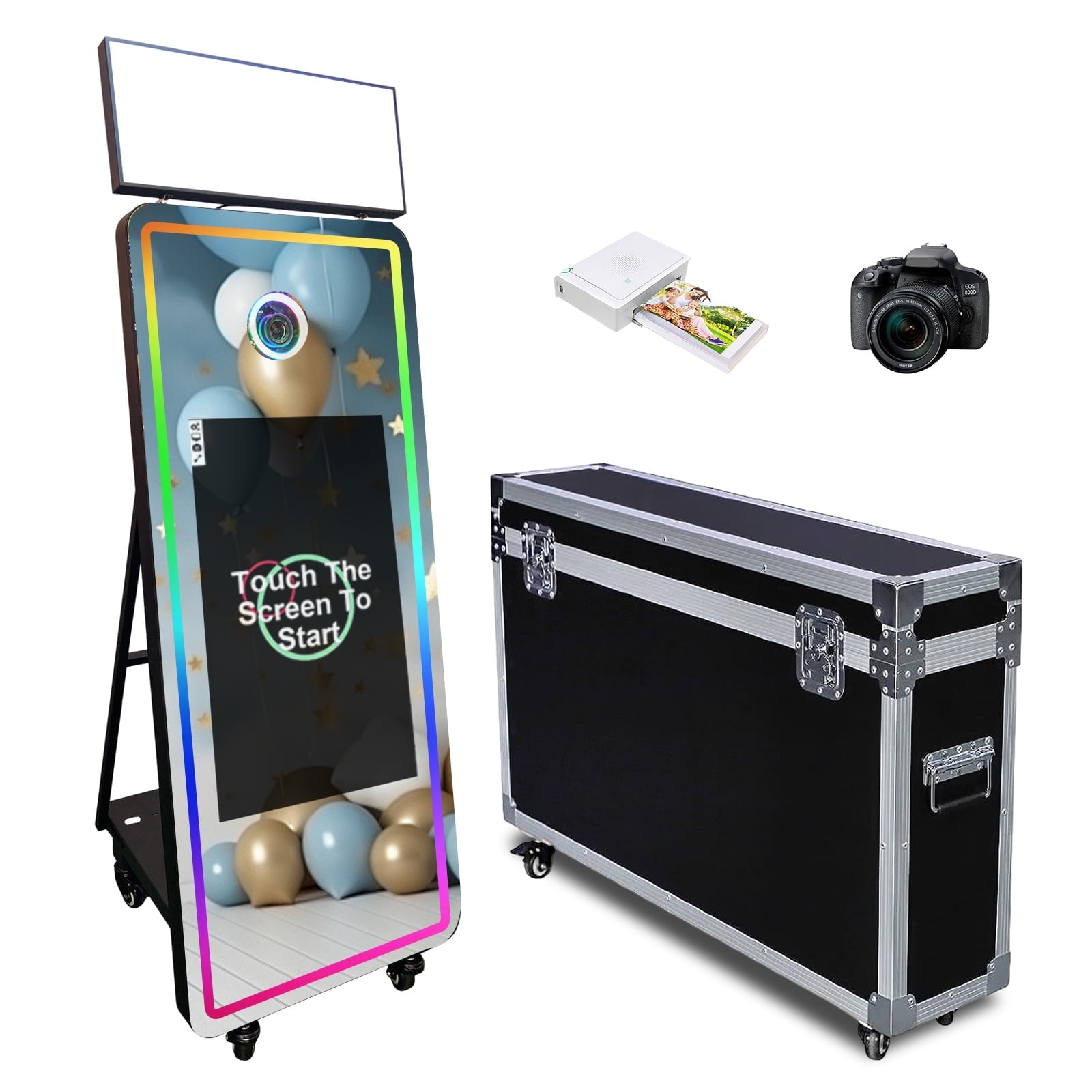 Portable 60inch Photo Booth Machine with 32inch LCD Touch Screen Magic ...