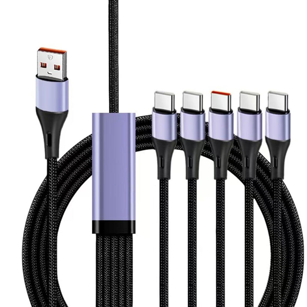 Portable 66W USB Charger Cable 5 In 1 Charger for Various Electronic ...