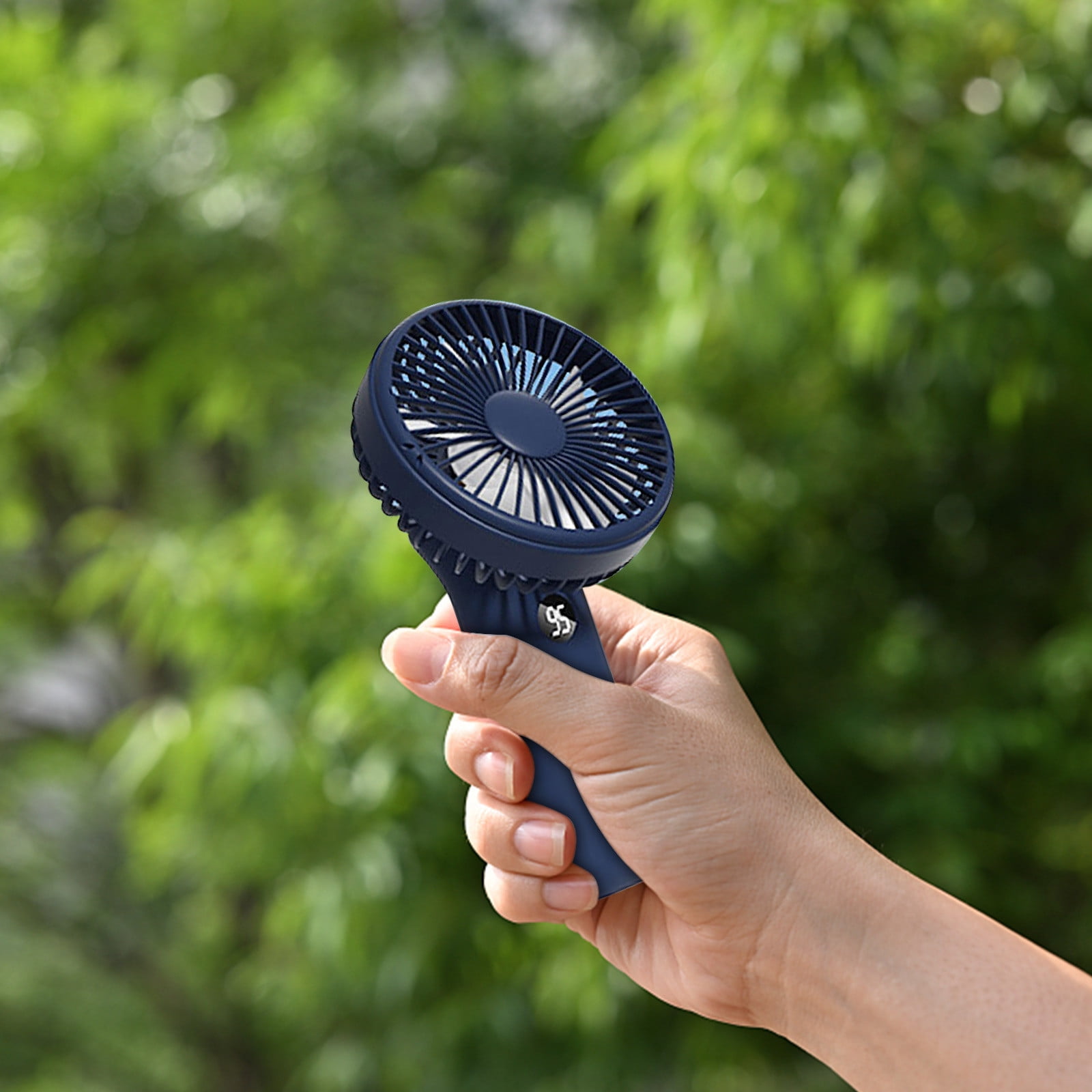 Portable 7-inch rechargeable camping tent fan with integrated circular ...
