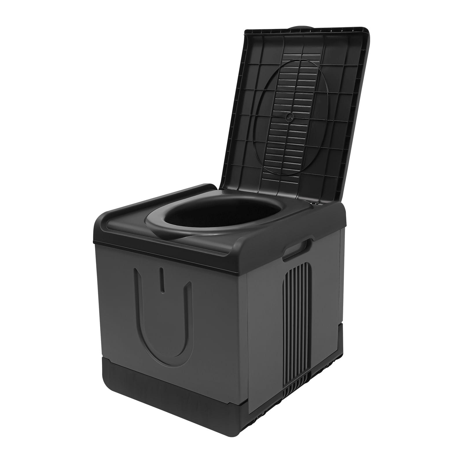 Portable 70L Camping Toilet with Handles, Toilet Lid, and Freestanding ...