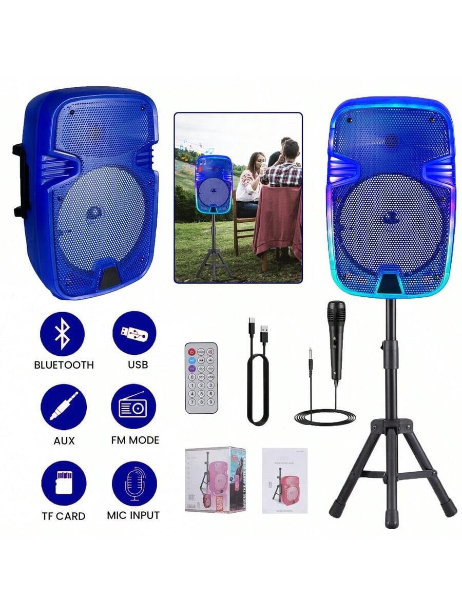 Portable 8-Inch Bluetooth PA Speaker System with Subwoofer, Microphone ...