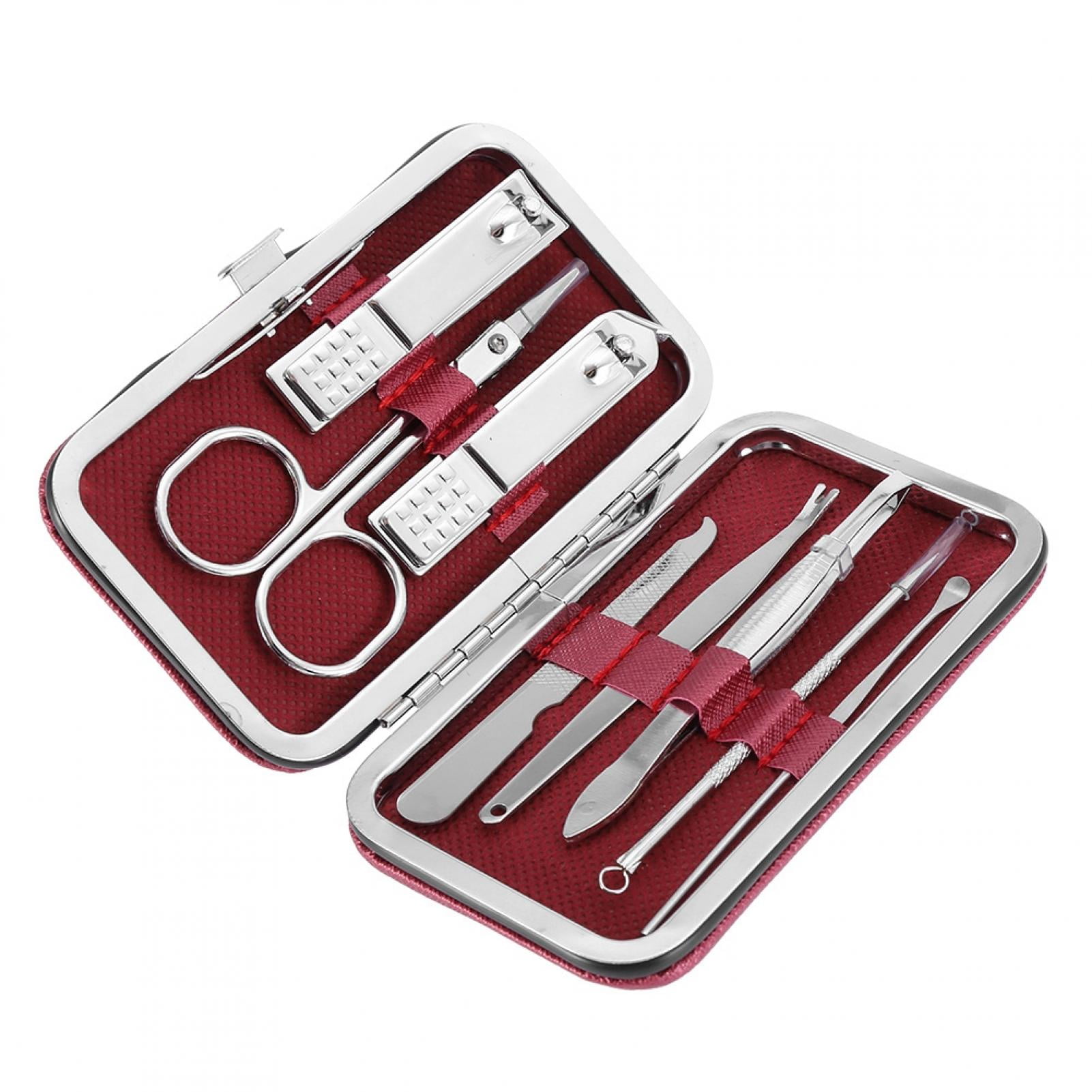 Portable 8 Pcs Stainless Steel Nail Scissors Cutter Clippers Set ...