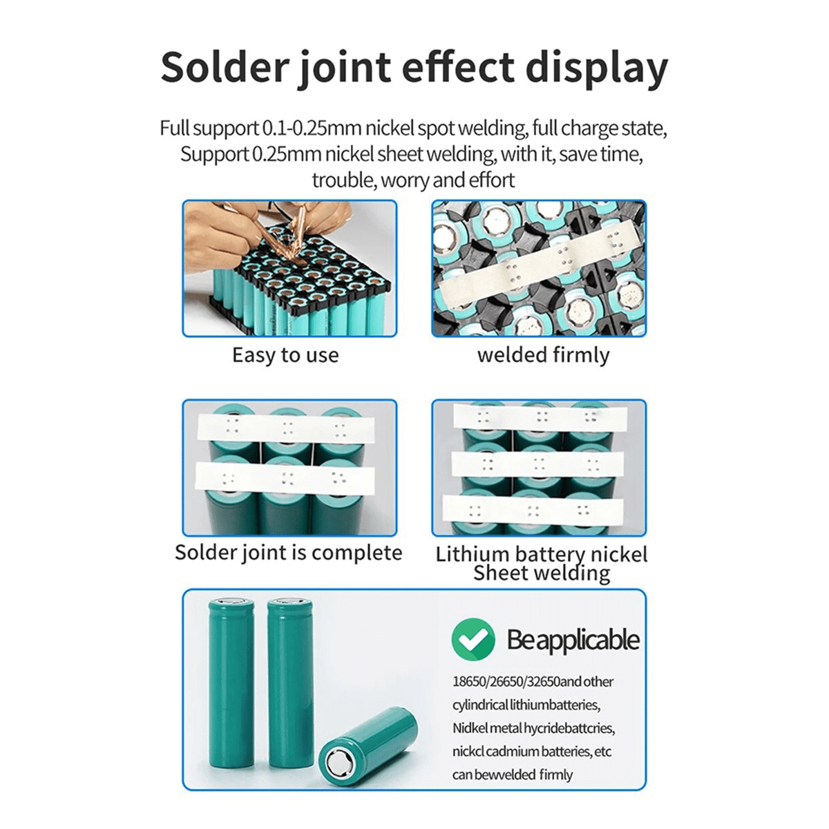 Portable 80 Gear Spot Welder 2.0 Inch High Definition Color Screen LED ...