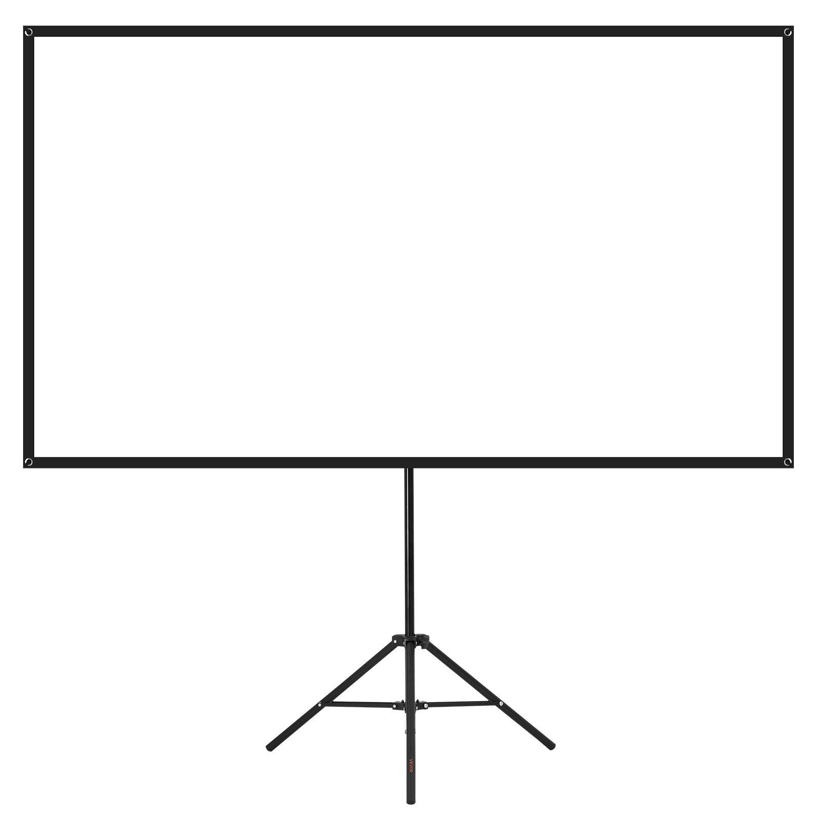 Portable 80" Tripod Projector Screen with Stand,16:9 HD Wrinkle-Free ...