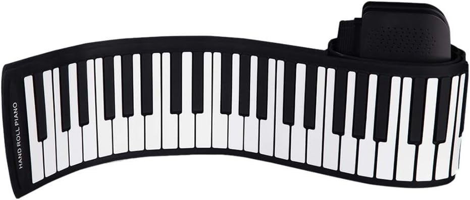 Portable 88 Keys Roll Up Piano Keyboard Piano, Silicone Flexible Foldable Keyboard Hand-Rolling ...