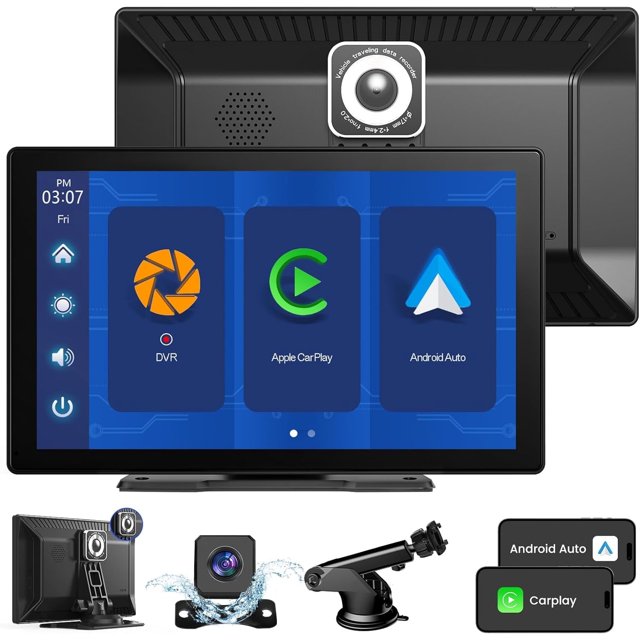 9 Inch Car Stereo with Touch Screen, GPS, Bluetooth, 2.5K Dash Cam ...