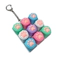 Portable 9 Key Keycaps Toy Switches Tester Keychain Tactiled Feedbacks ...
