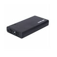 Solar rechargable Portable 20000mAh 4 USB External Power Bank Black ...
