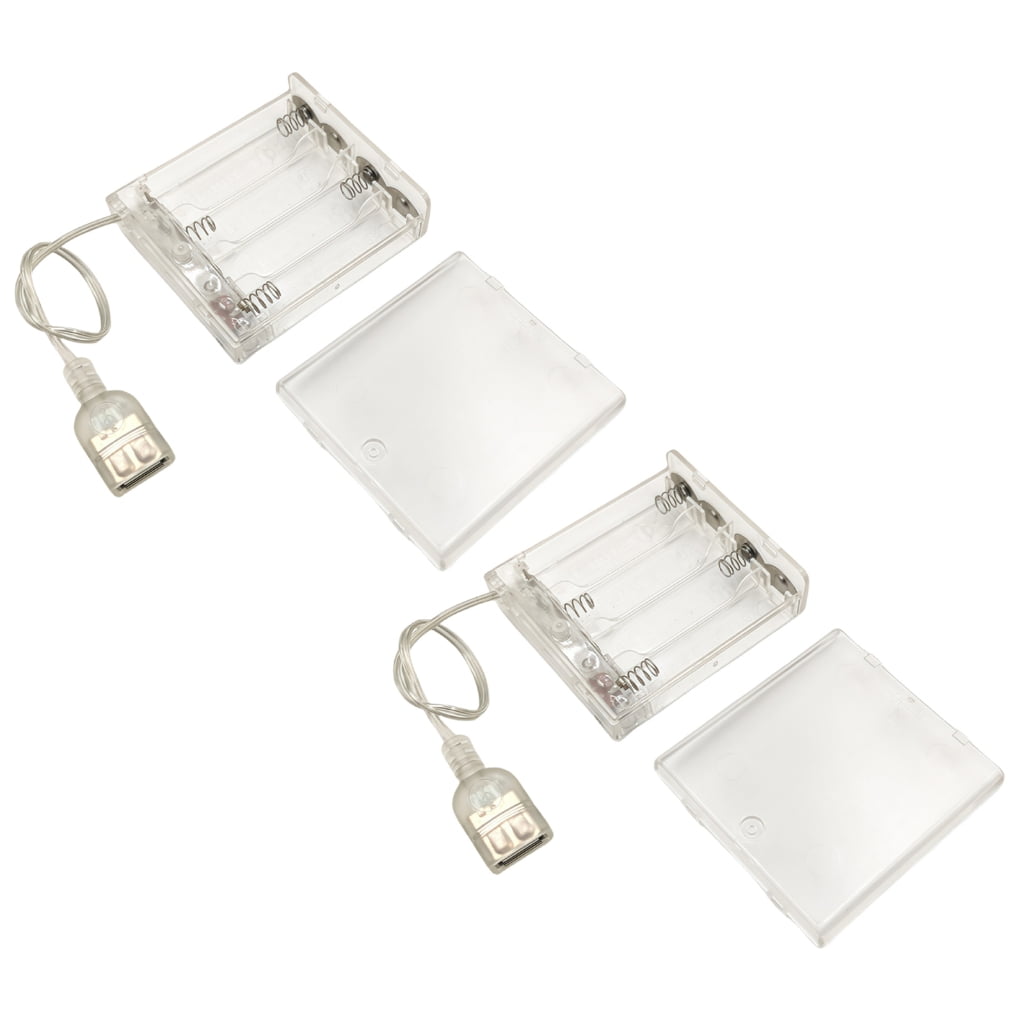 Portable AA Power Supply Case For LED Strips 4 Slots Batteries Holder ...