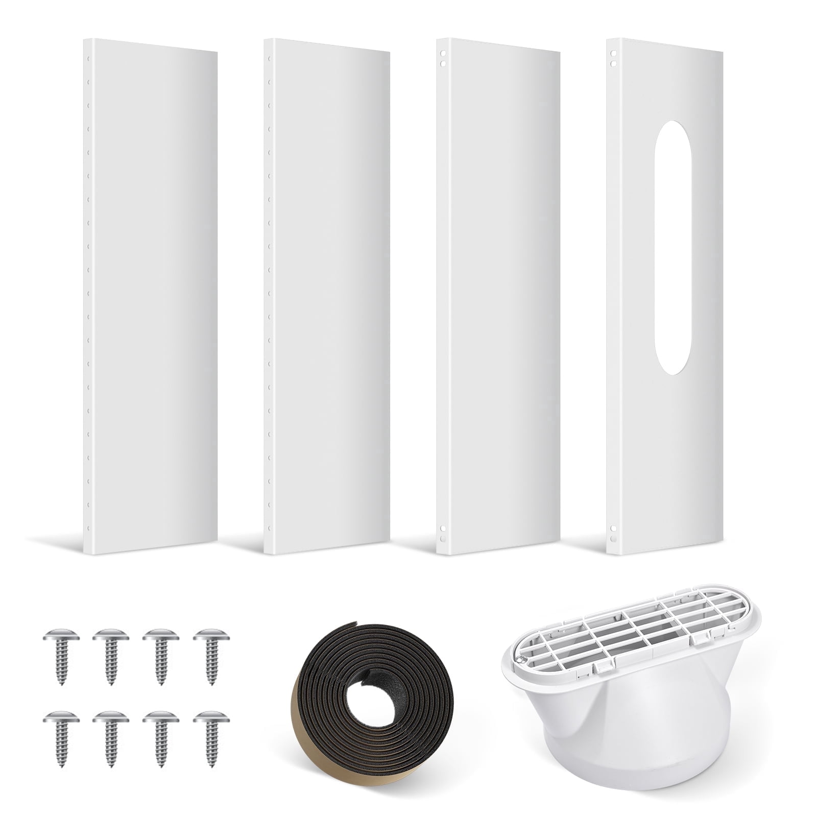 Portable AC Window Kit with 5.9 Inches Diameter Coupler, Sliding Vent ...