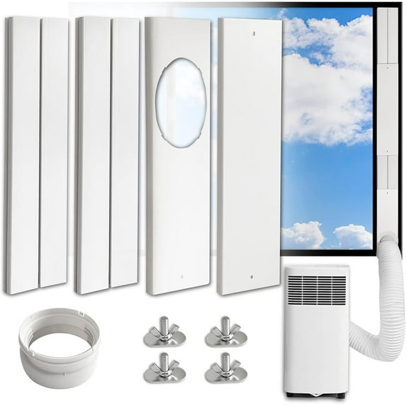 Portable AC Window Vent Kit - Complete Air Conditioner Window Kit ...