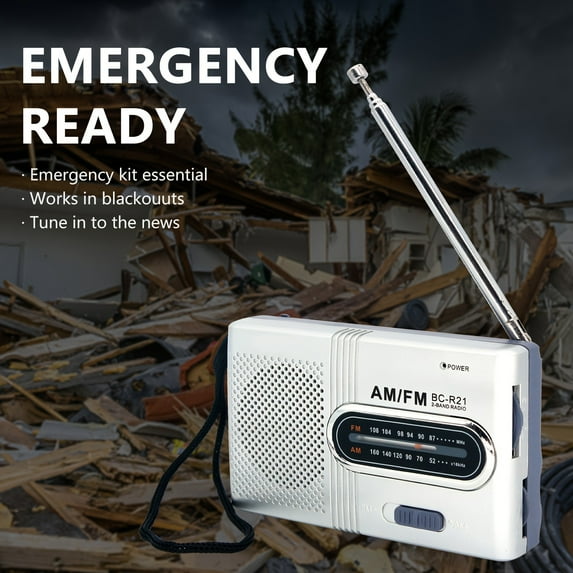 Portable AM FM Radio, Mini Radio with Telescopic Antenna and Headphone ...