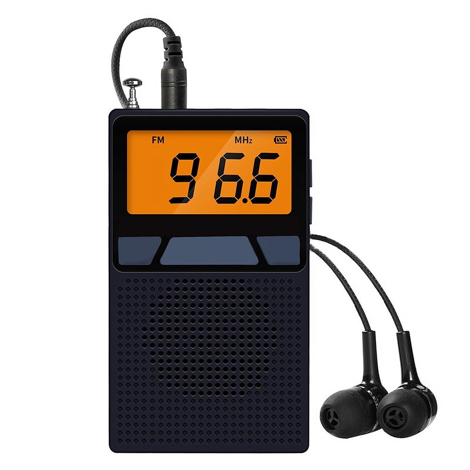 Portable AM/FM Radio with Excellent Reception & Digital Alarm Clock ...