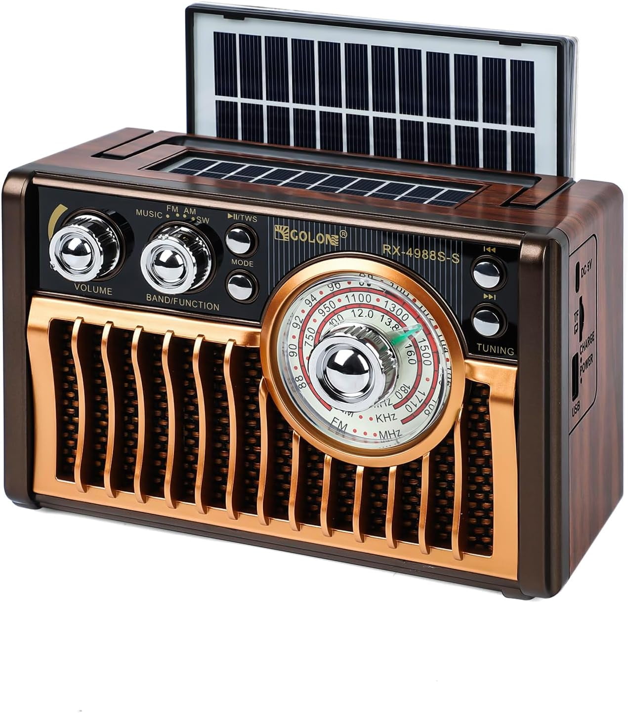 Portable AM FM Radios, Retro Radios with High-Powered Speakers, Support ...