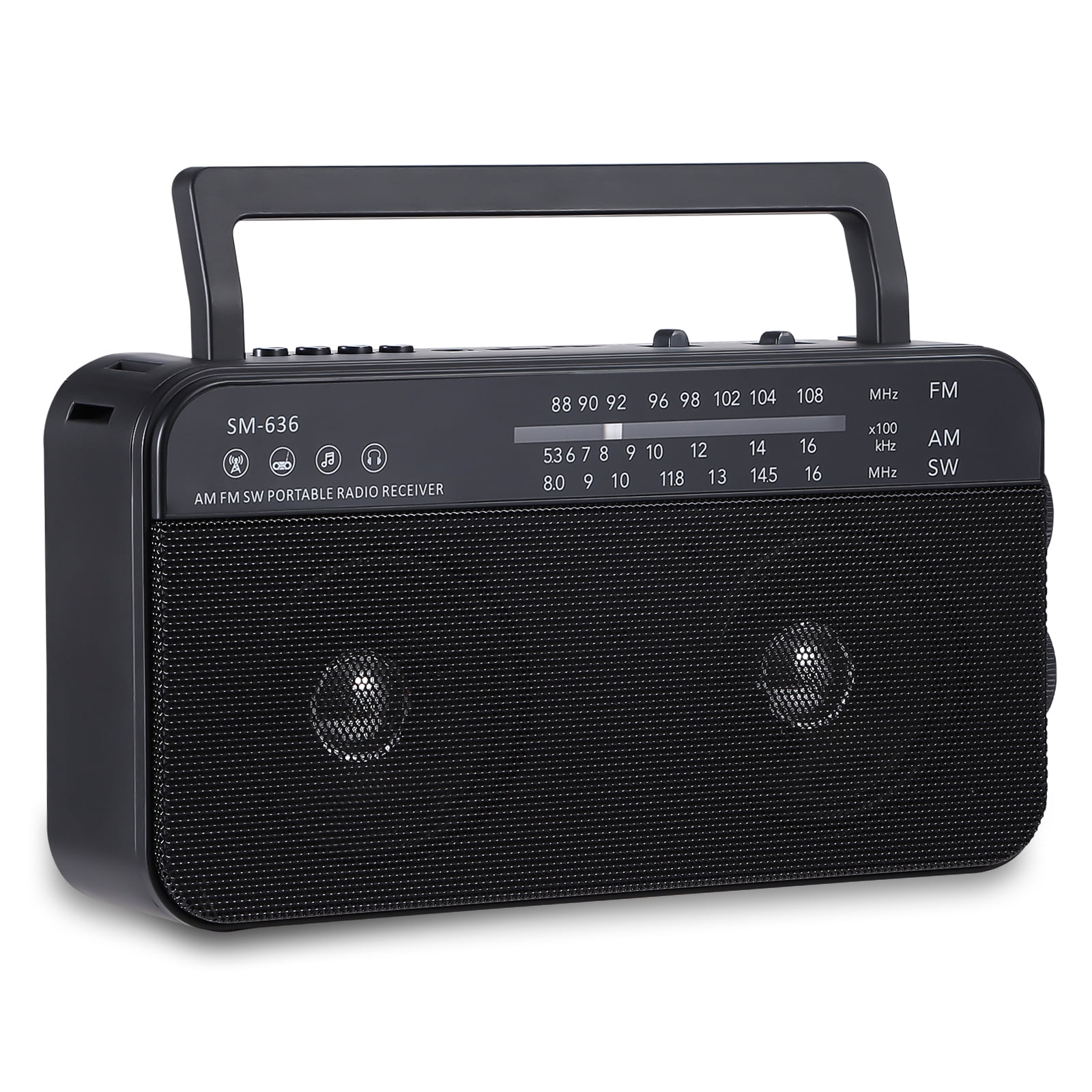 Portable AM FM Shortwave Radio with Bluetooth Speaker Plug in Wall, 3X ...