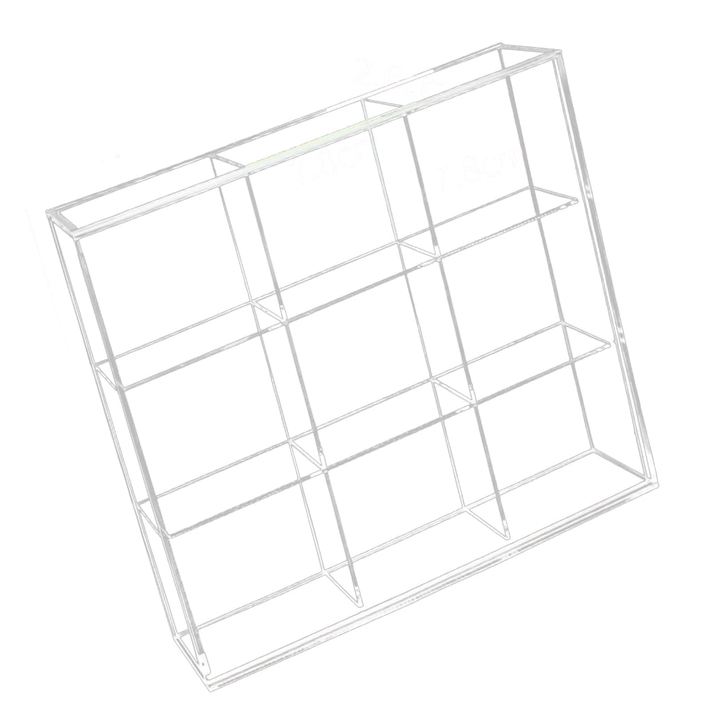 Portable Acrylic Badge Display Case with Compartments High Transparency ...