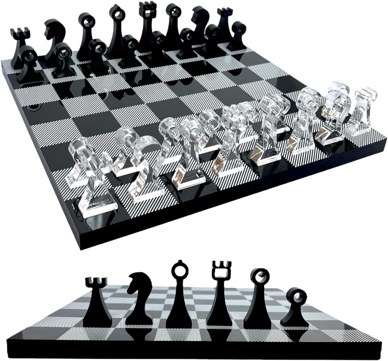 Portable Acrylic Chess Set - Unique Chess Set with Acrylic Board ...