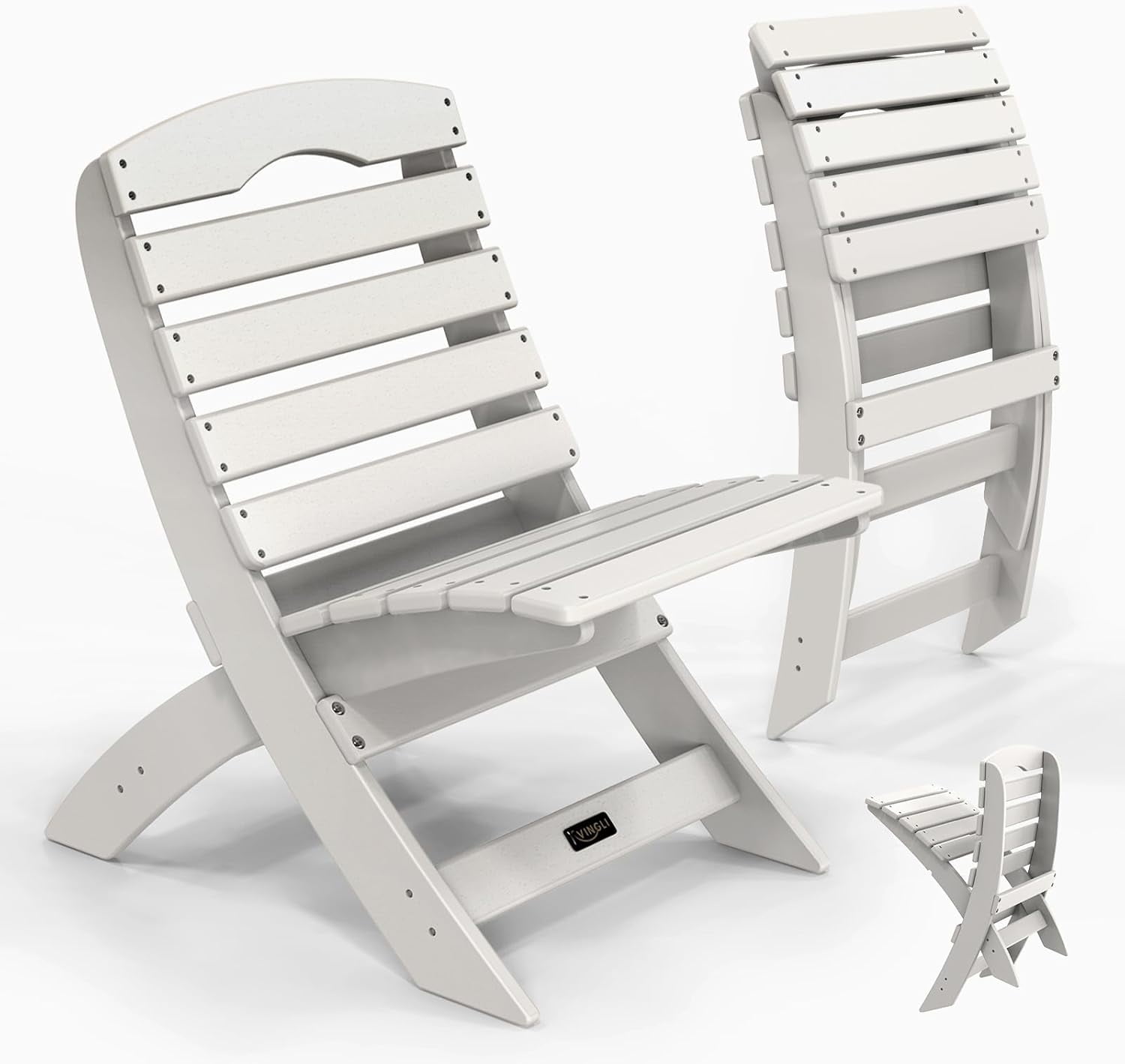 Portable Adirondack Chairs Set of 2, Folding Plastic Adirondack Chair ...