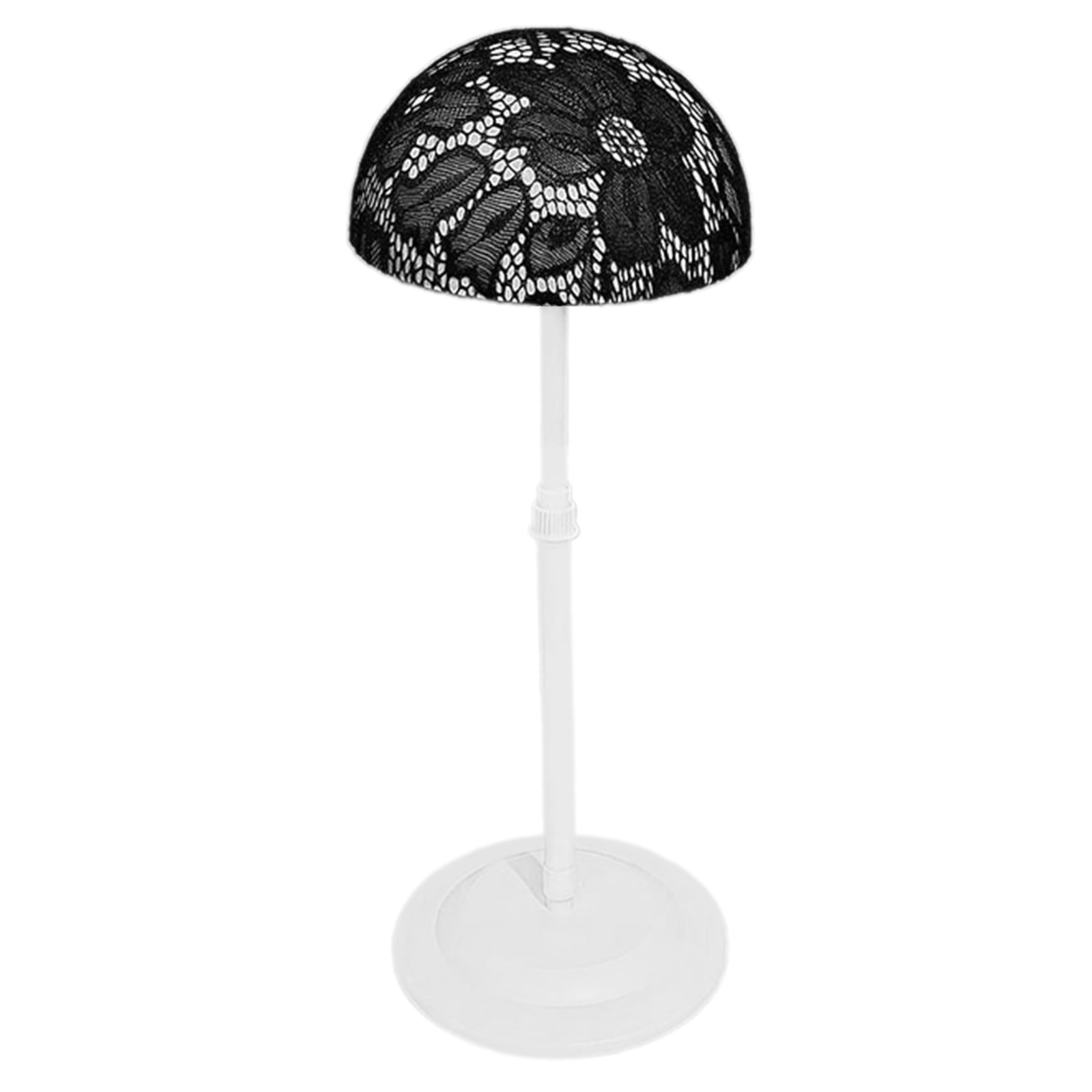 Portable Adjustable Height Plastic Wigs Stand for Home Travel Use ...