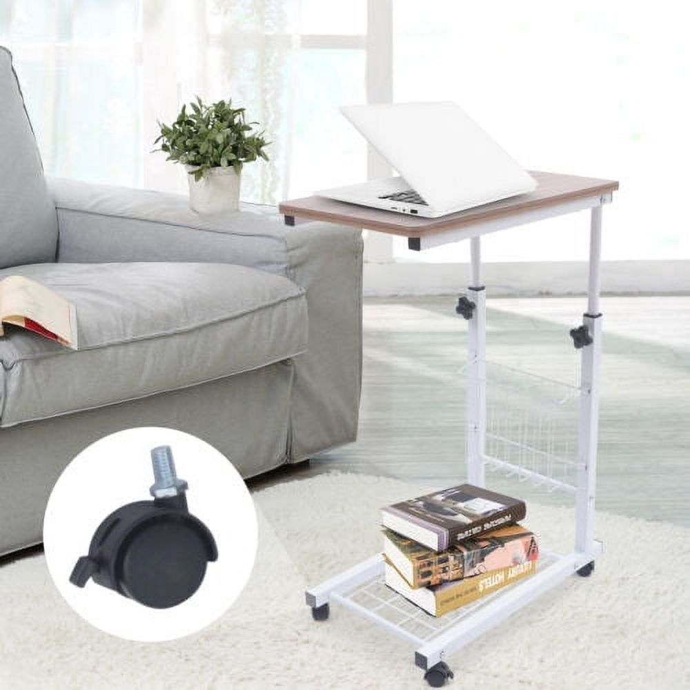 Portable Adjustable Mobile Sofa Bed Side Table C-Shaped Notebook Tablet ...