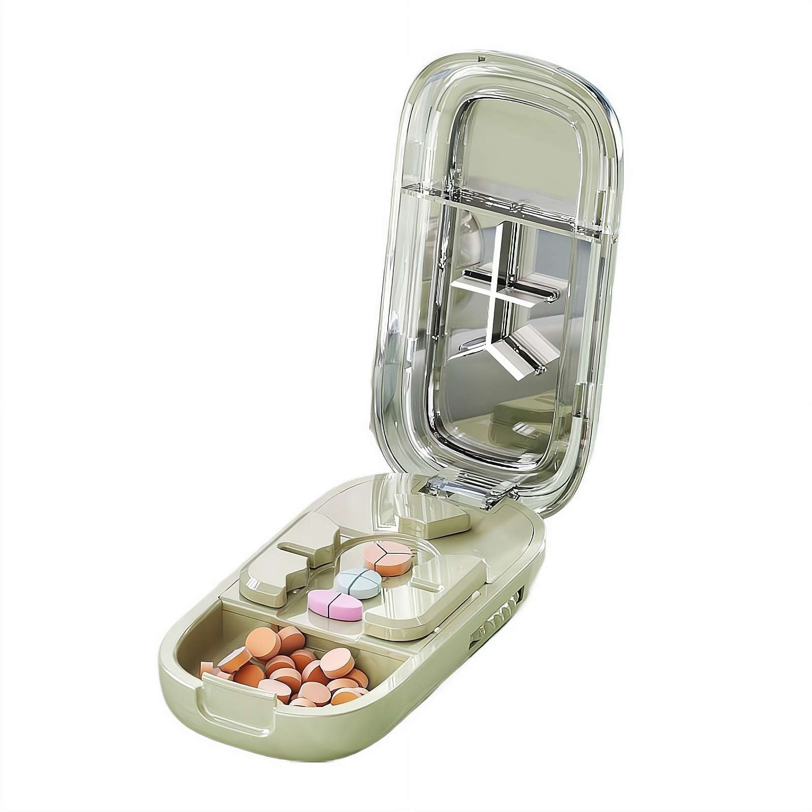 beiweimu Portable Adjustable Pill Cutter Splitter for Halves, Thirds ...