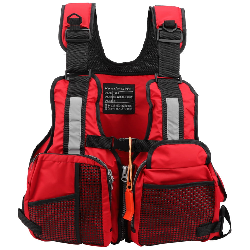 Portable Adult Floating Vest Fishing Waistcoat Multi Pocket Life Jacket ...