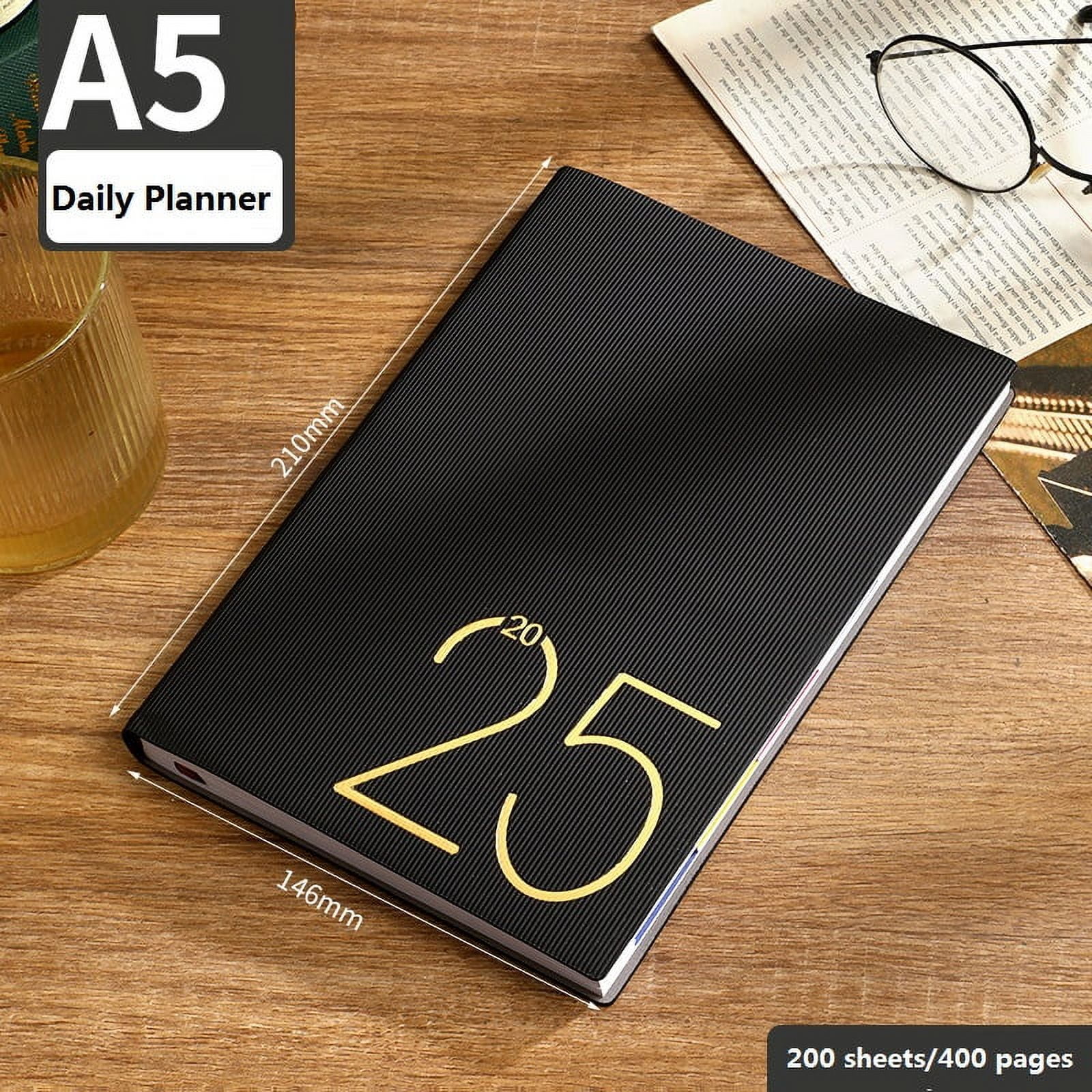 Portable Agendas 2025 Monthly Planner, PU Cover High Grade 200 Sheets ...