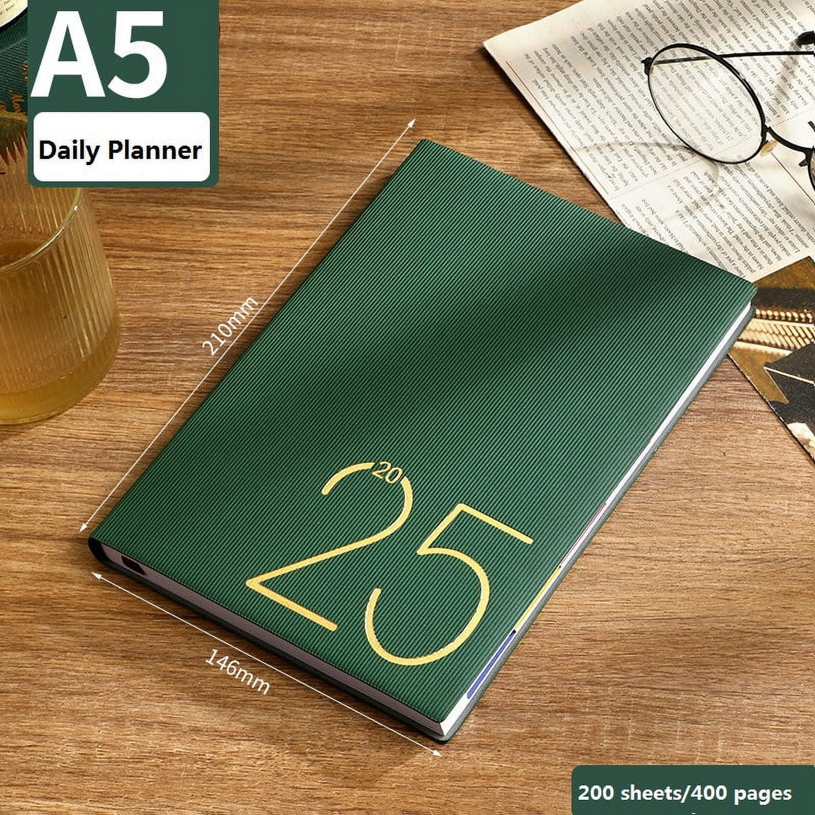 Portable Agendas 2025 Monthly Planner, PU Cover High Grade 200 Sheets ...