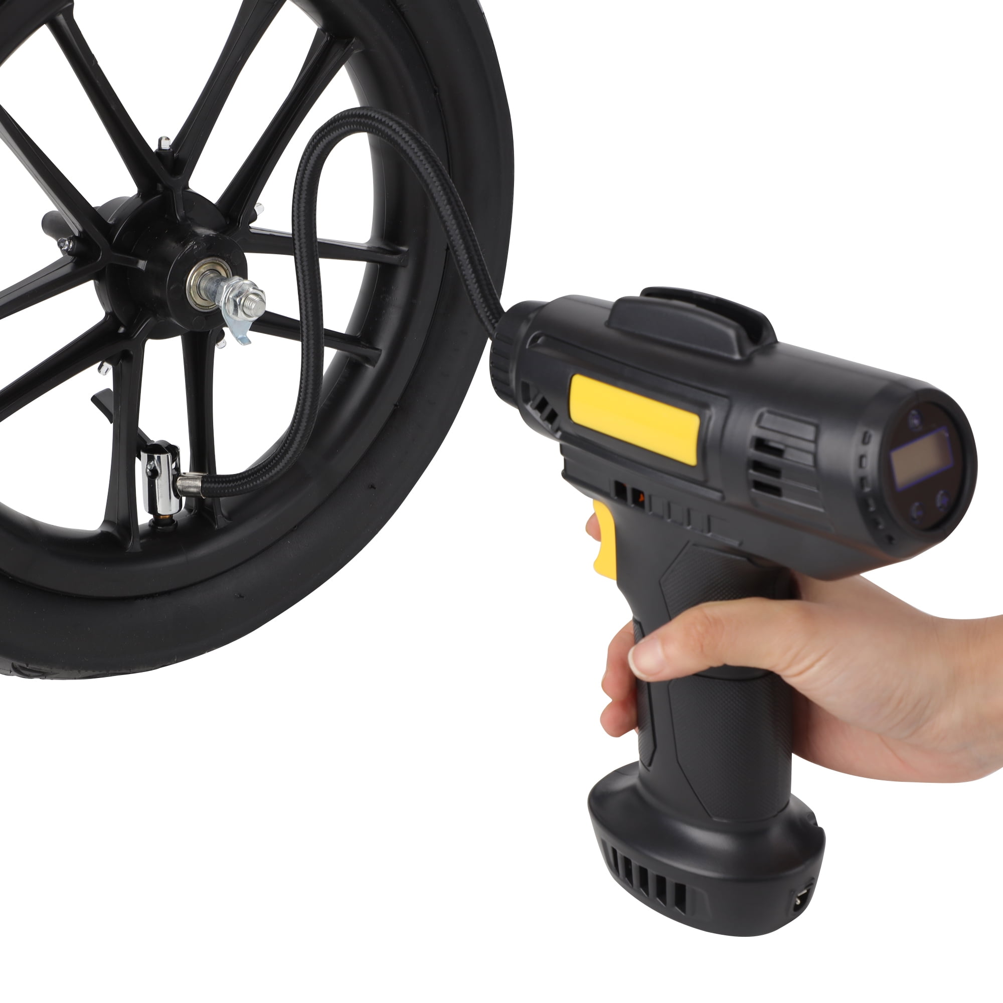 Portable Air Compressor, 120W Rechargeable Battery Powered Handheld ...