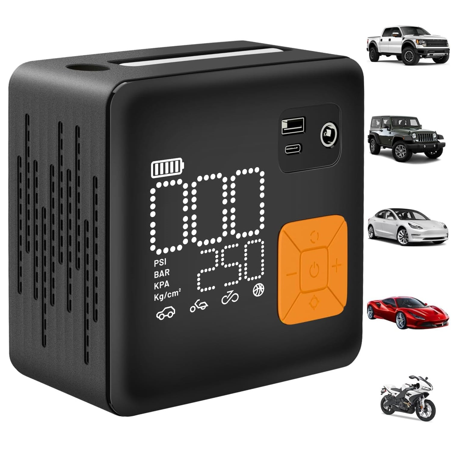 Portable Air Compressor Tire Inflator 12000mAh and Max 150PSI Air Pump ...