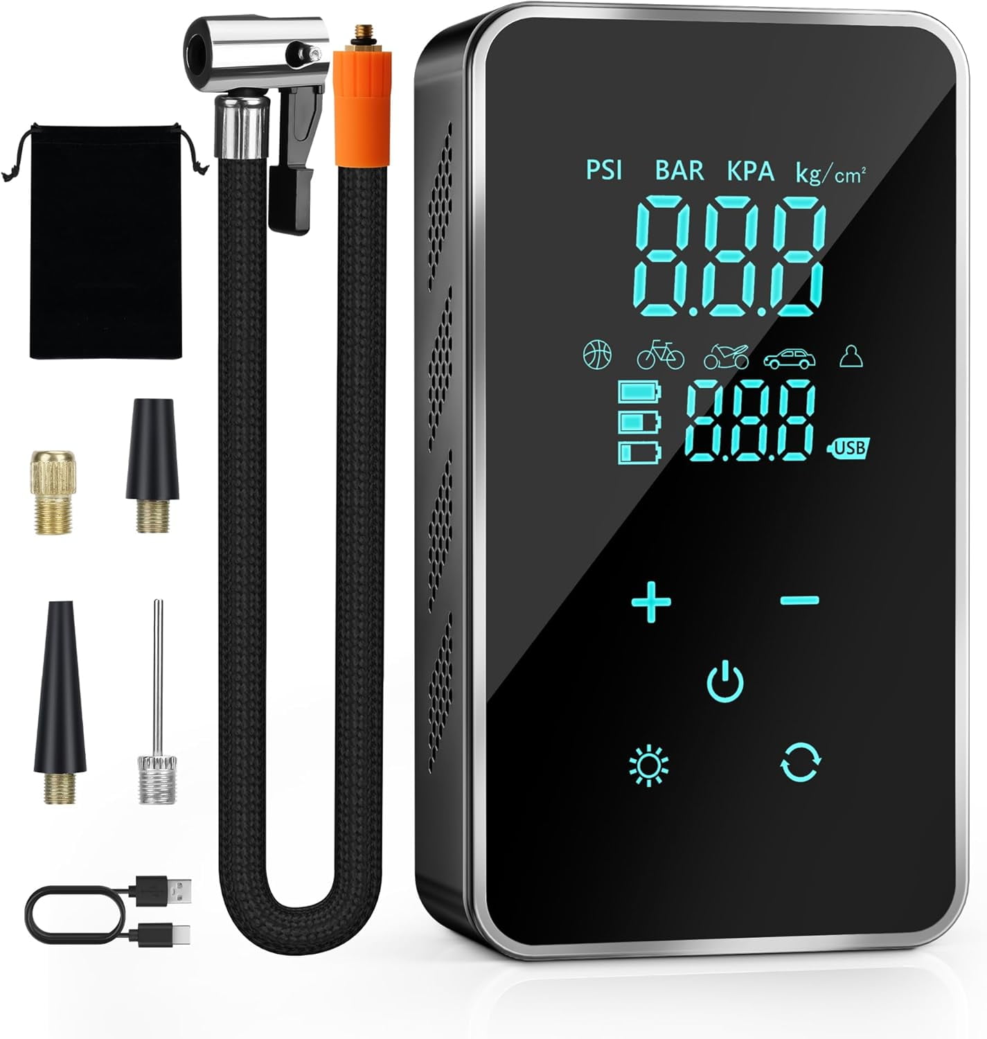 Portable Air Compressor Tire Inflator - 150 PSI Super Battery Power ...