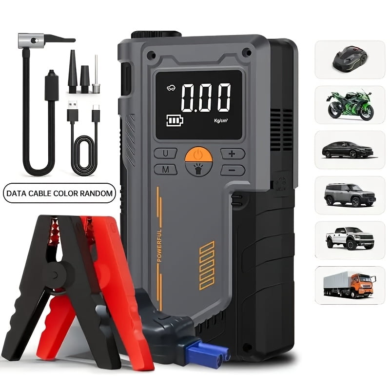 Portable Air Compressor With Smart Digital Display, USB Rechargeable ...