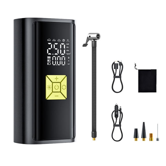 150PSI USB Rechargeable Portable Tire Inflator, Built-in LED Light ...