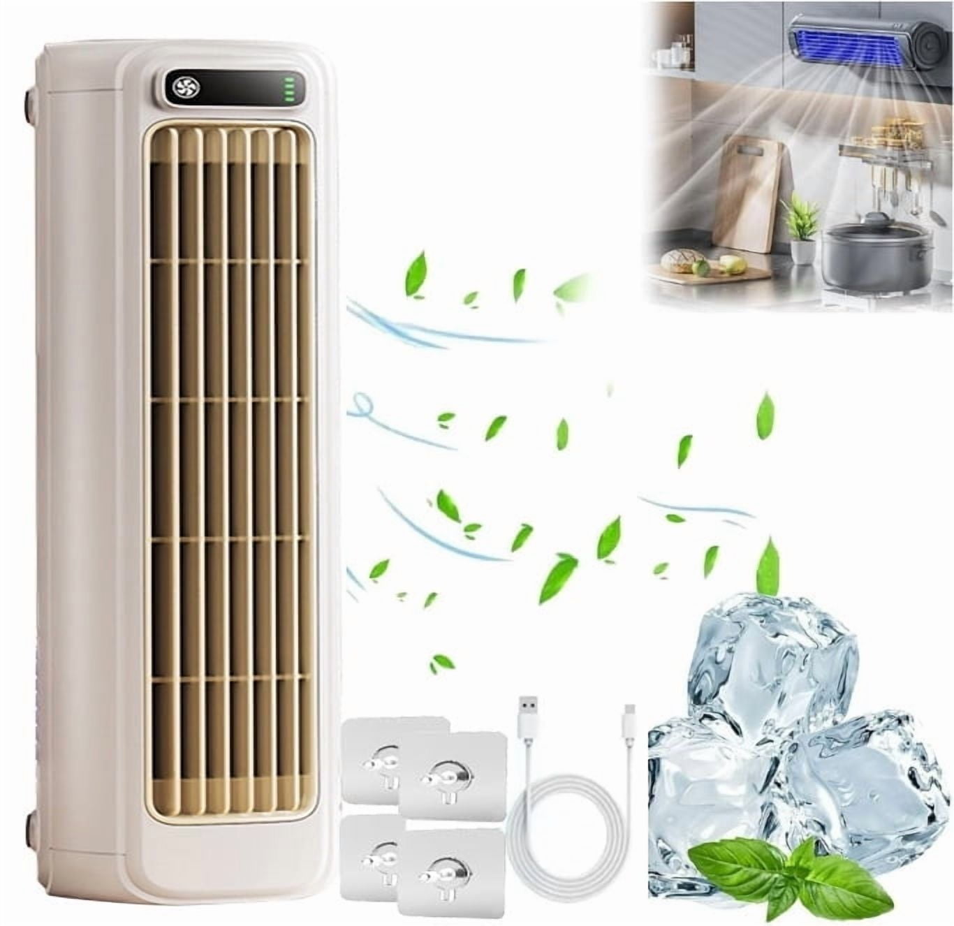 Portable Air Conditioner, 2025 Quiet Air Conditioner Fan with 3 Speeds ...