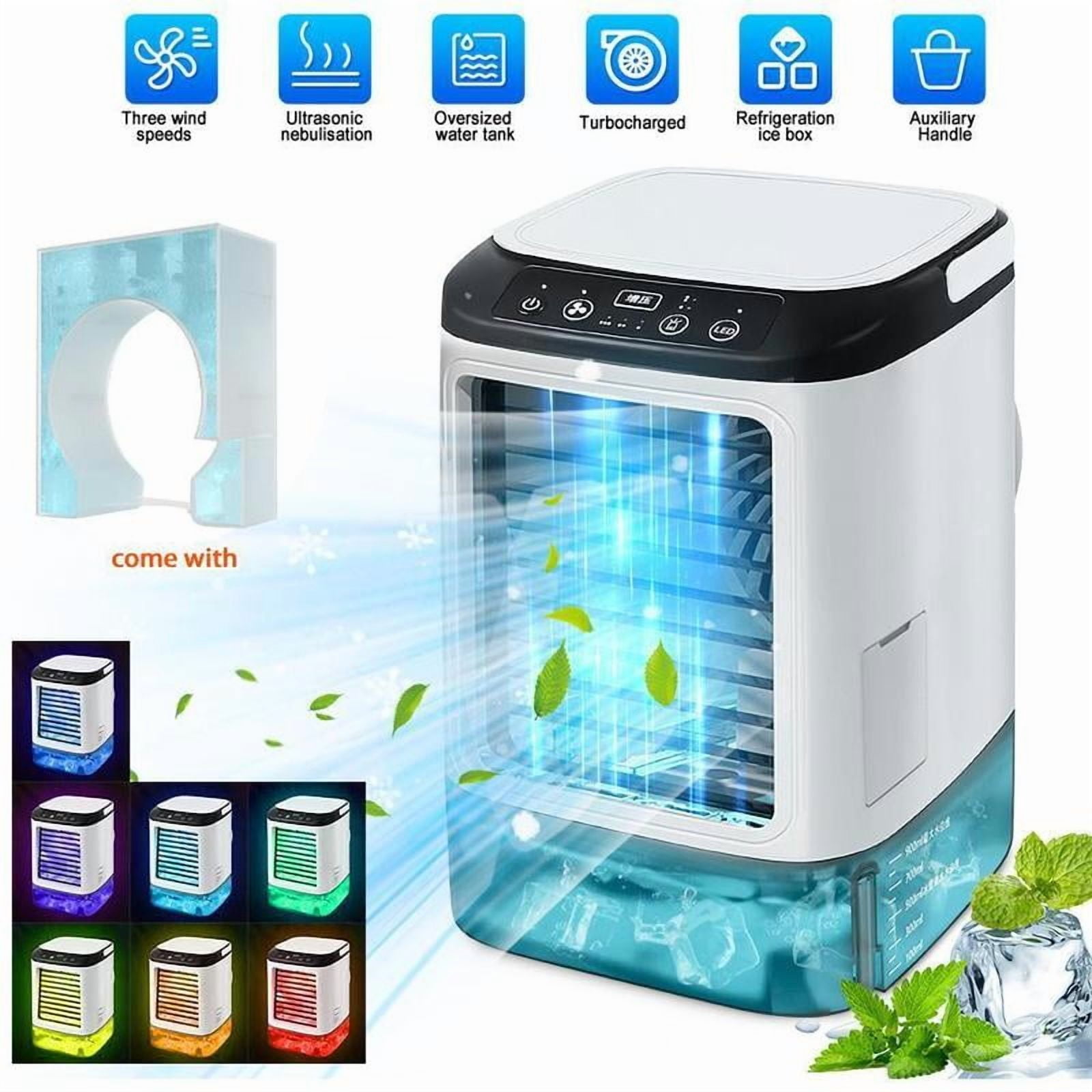 Portable Air Conditioner 3-in-1 – 2-Speed Mist Fan, 1800mAh Battery ...