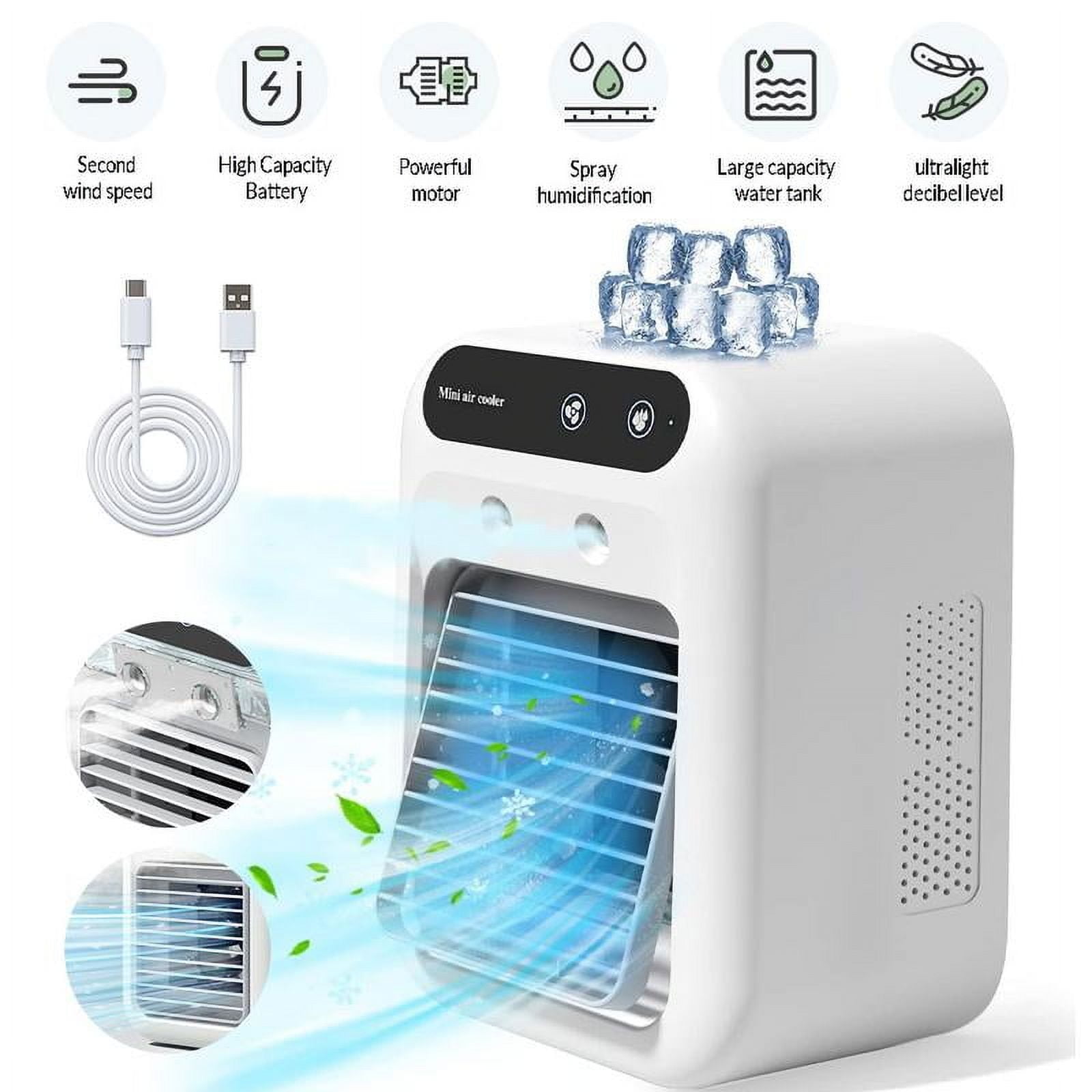 Portable Air Conditioner 3-in-1 Fan with 2 Mist Speeds – Personal ...