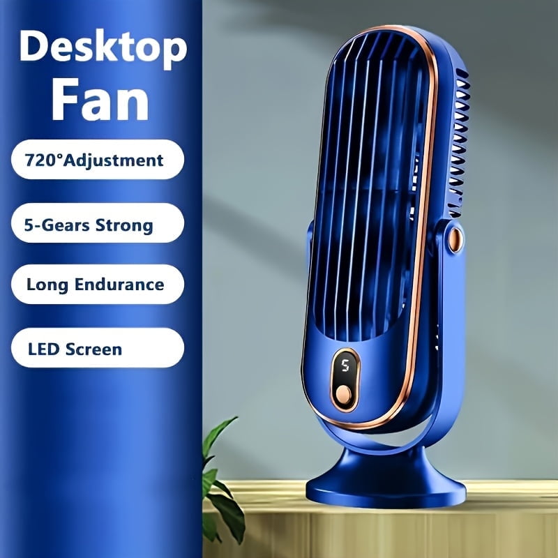Portable Air Conditioner Fan - 5-Speed Dual Motor for Rapid Cooling ...