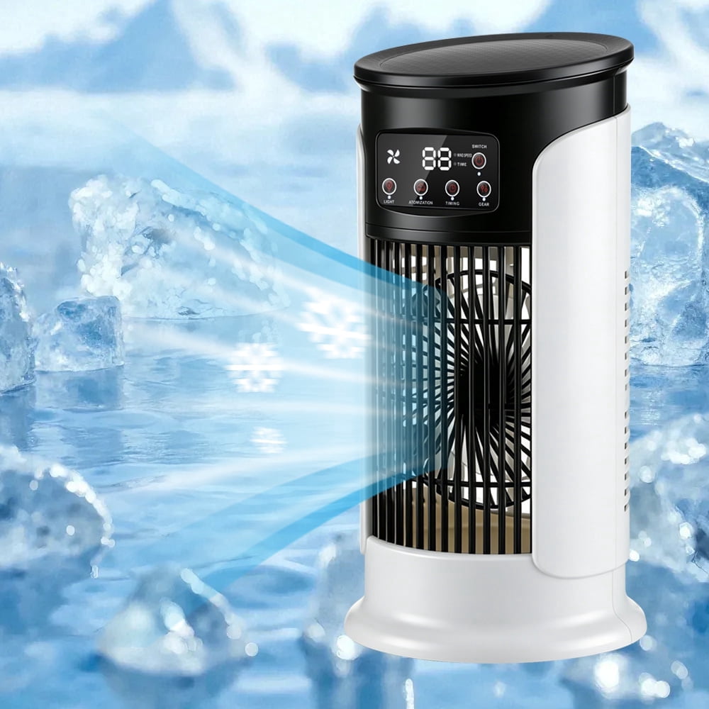 Portable Air Conditioner Fan, 6-Speed Cooling Fan with Humidifier, 6H ...