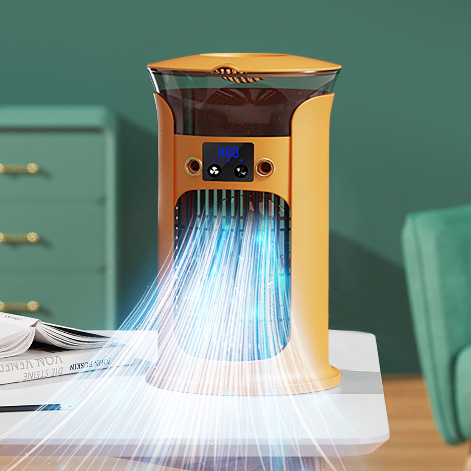 Portable Air Conditioner Fan, Air Cooler Fan with 3-Speed & 3 Color ...